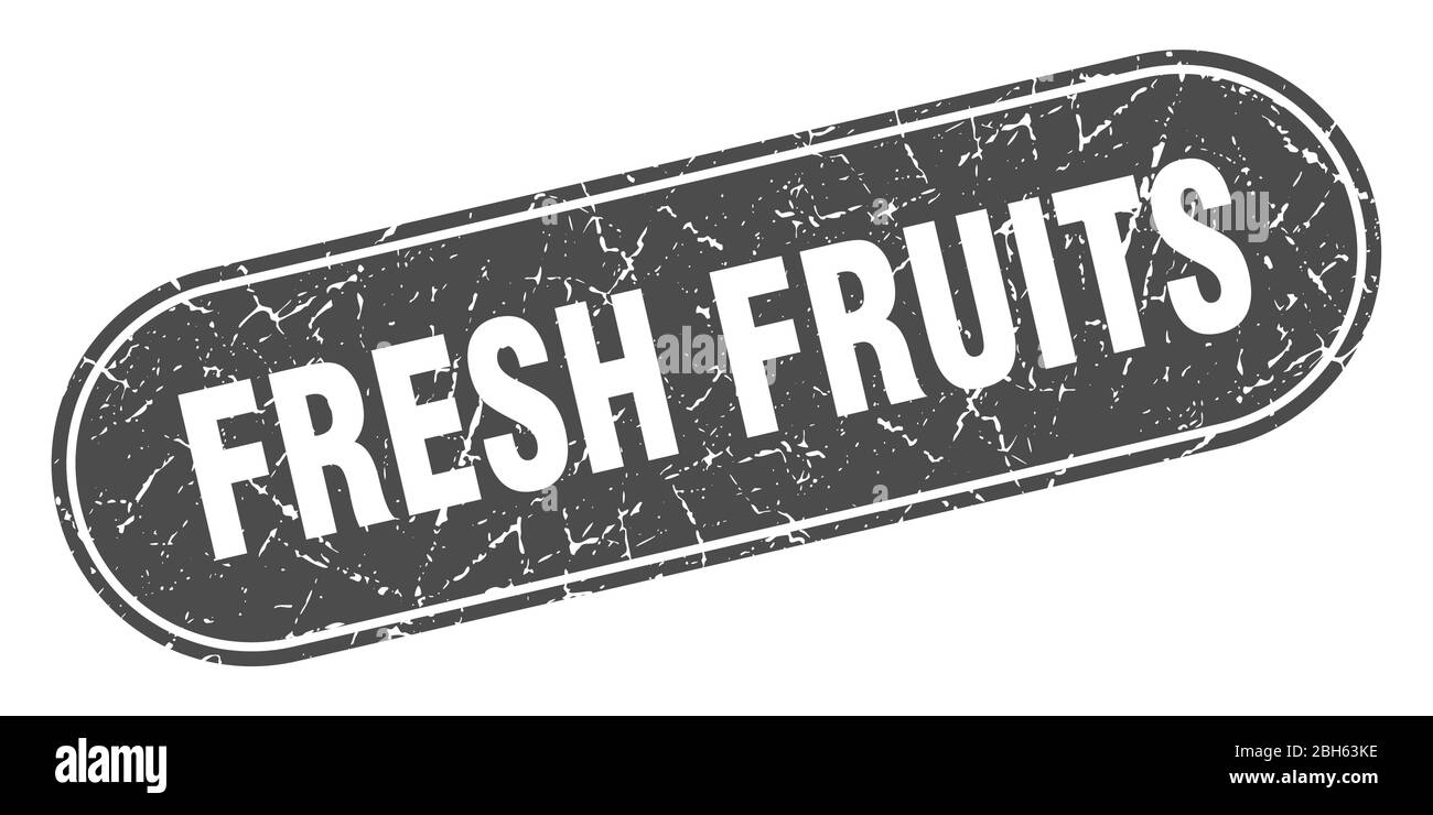fresh fruits sign. fresh fruits grunge black stamp. Label Stock Vector ...