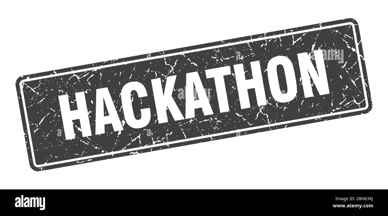 hackathon stamp. hackathon vintage black label. Sign Stock Vector Image ...