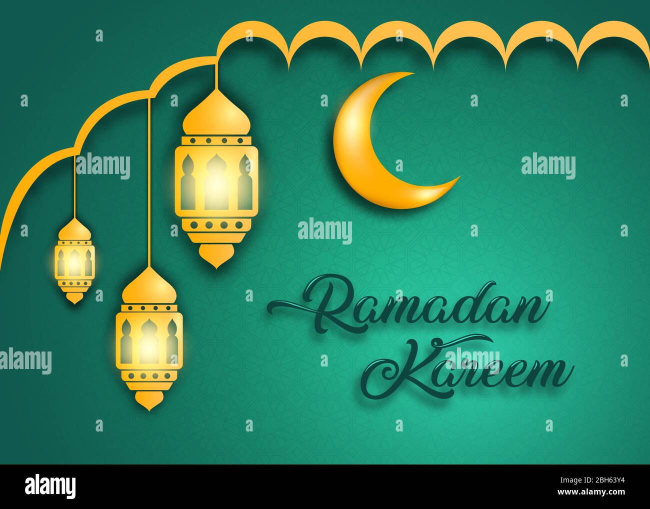 Green arabic calligraphy ramadan Stock Vector Images - Alamy