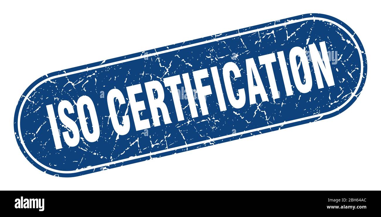 iso certification sign. iso certification grunge blue stamp. Label ...