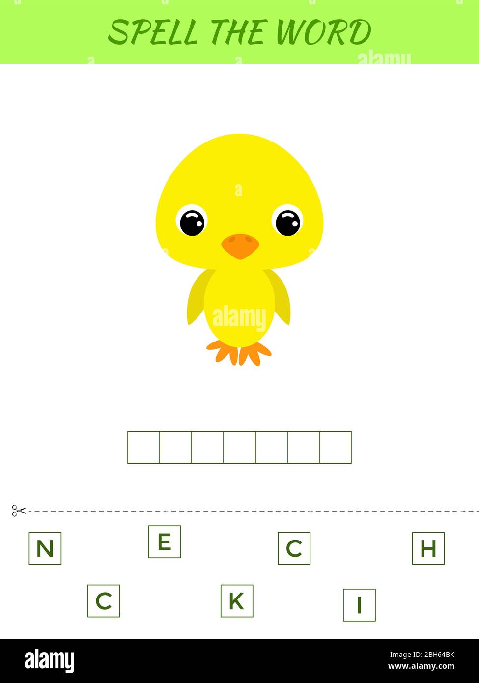 Spelling word scramble game template. Educational activity for ...