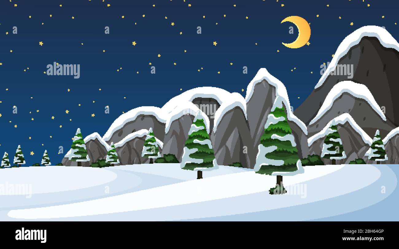 Dark winter field Stock Vector Images - Alamy