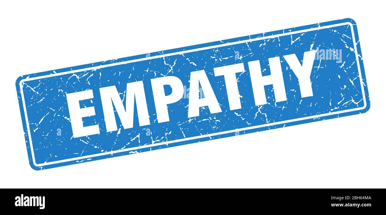 empathy stamp. empathy vintage blue label. Sign Stock Vector Image ...