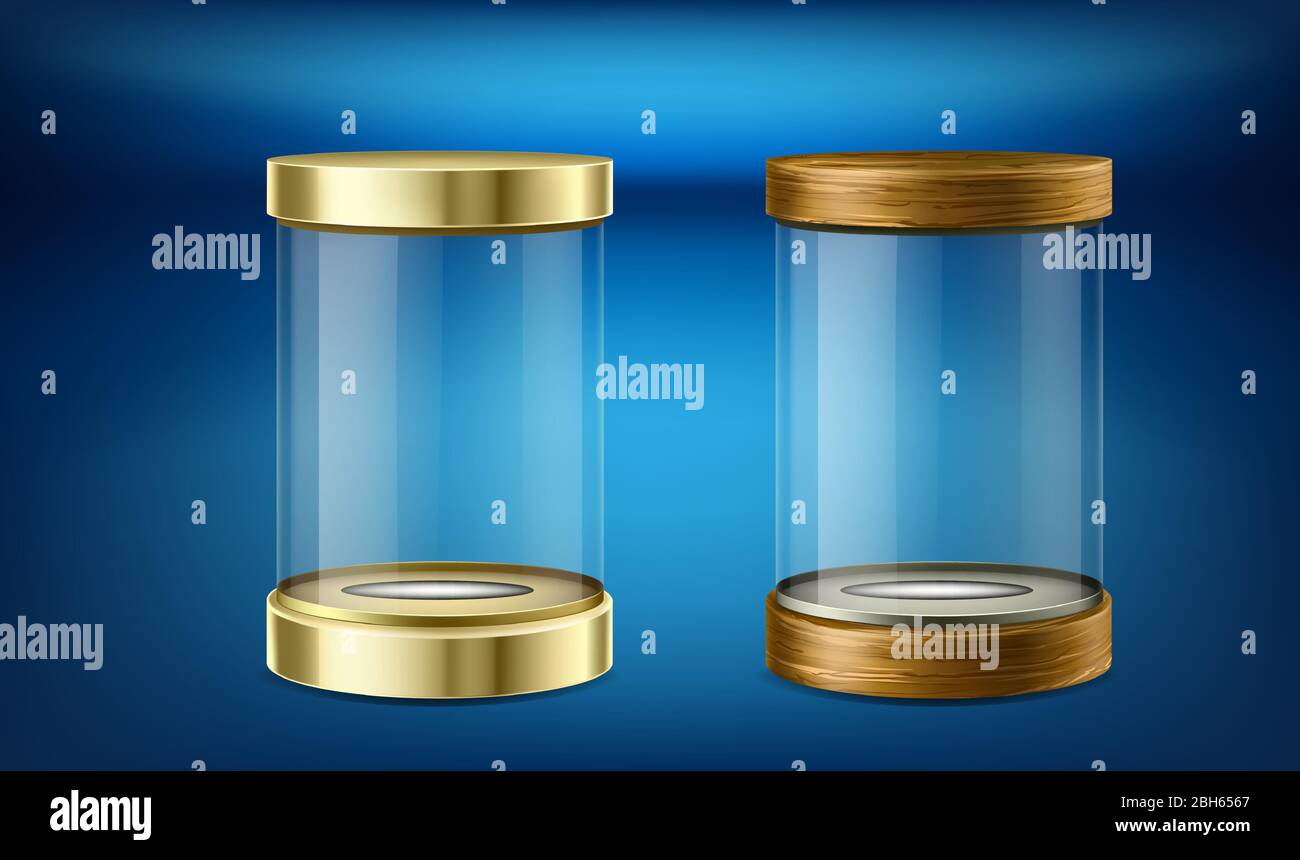 Empty clean glass box Stock Vector Images - Alamy