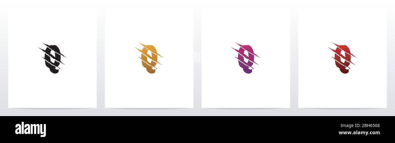 Claw Marks On Letter Logo Design Q Stock Vector Image & Art - Alamy