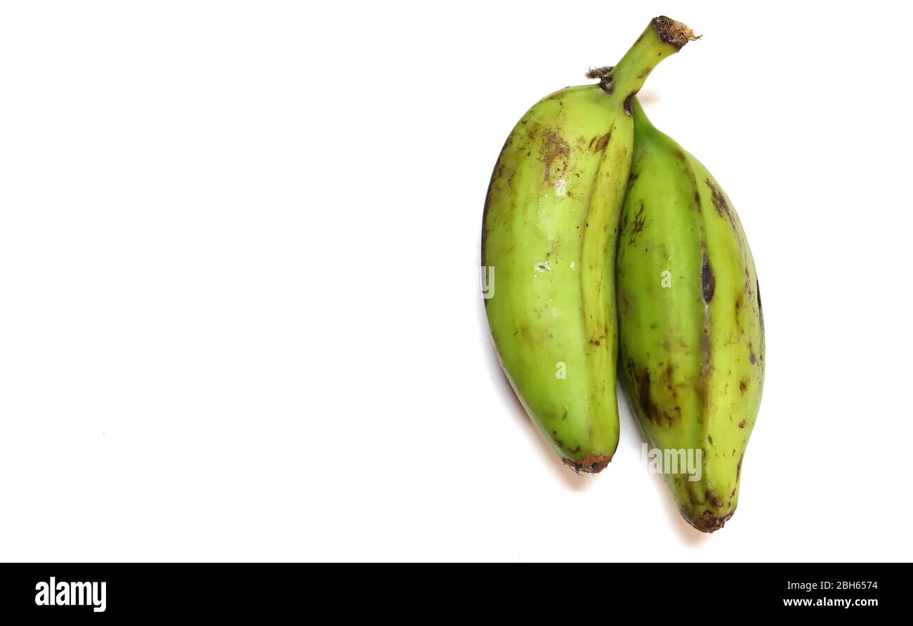 Plantain bananas isolated on white backgrounds Stock Photo - Alamy