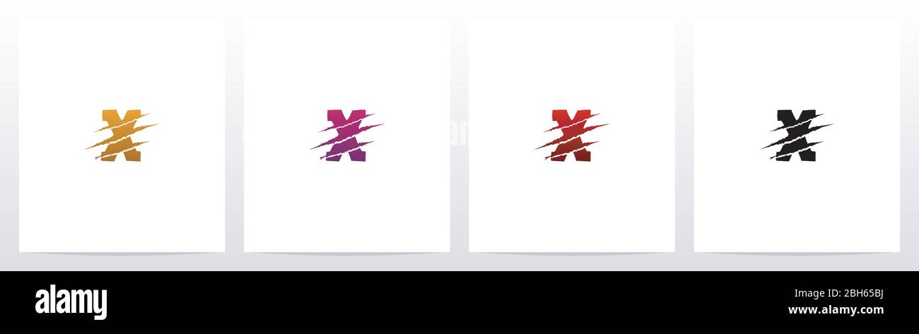 Claw Marks On Letter Logo Design X Stock Vector Image & Art - Alamy