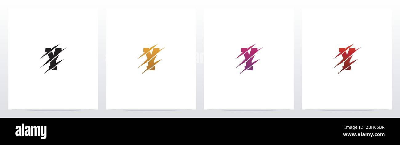 Claw Marks On Letter Logo Design Y Stock Vector Image & Art - Alamy