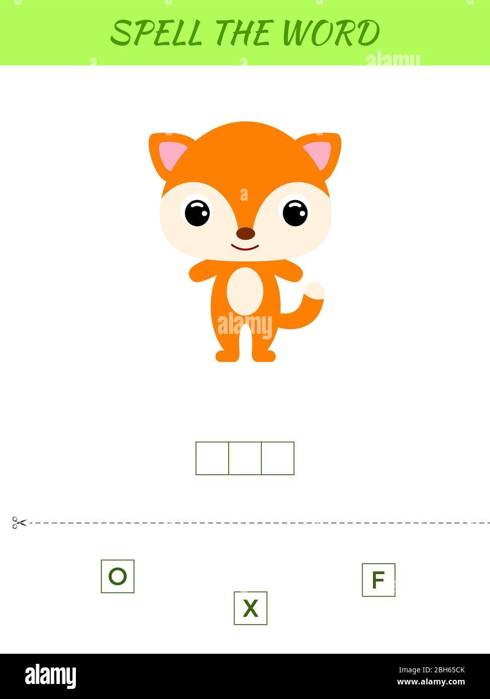 Spelling word scramble game template. Educational activity for ...