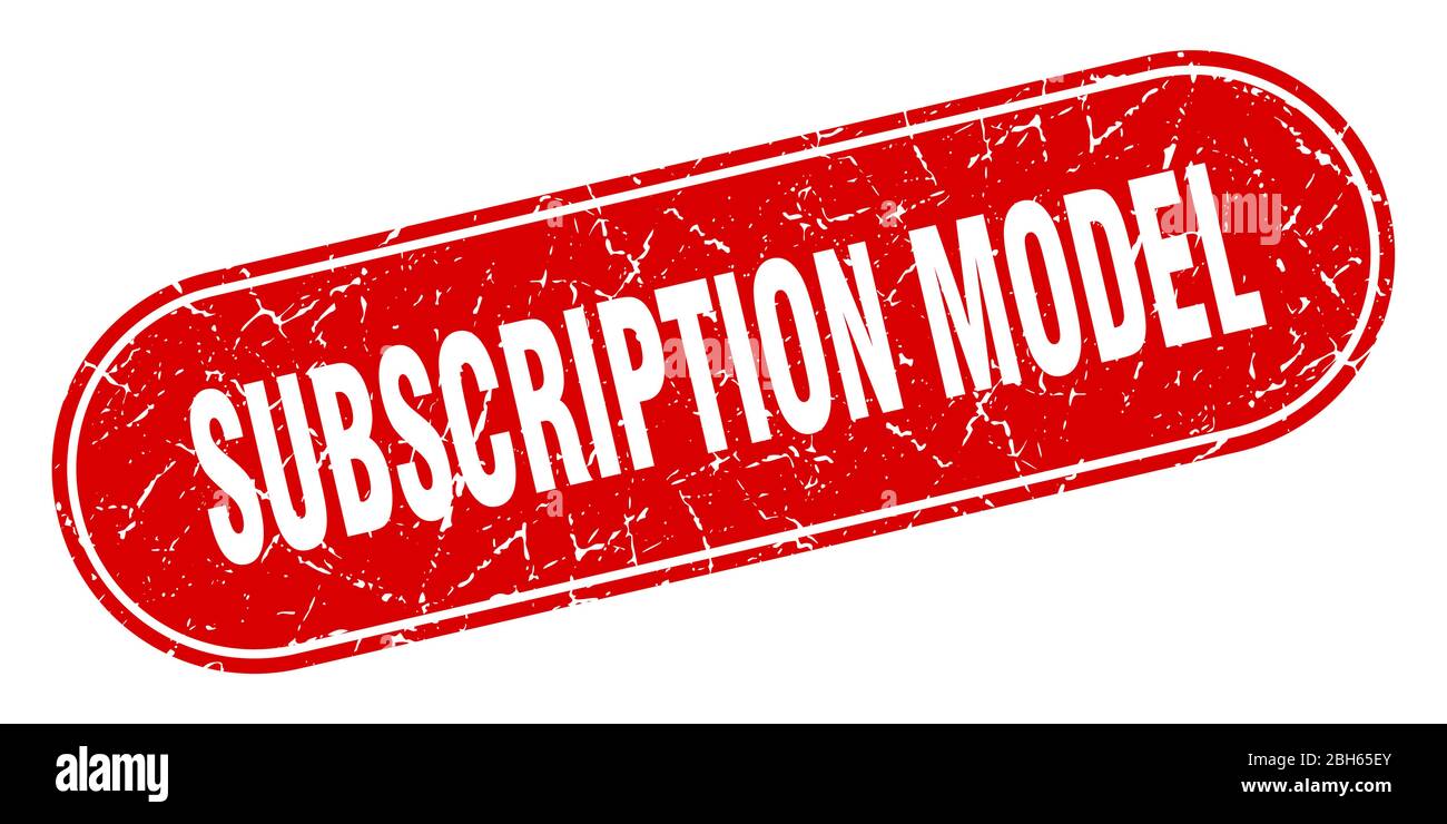 subscription model sign. subscription model grunge red stamp. Label ...