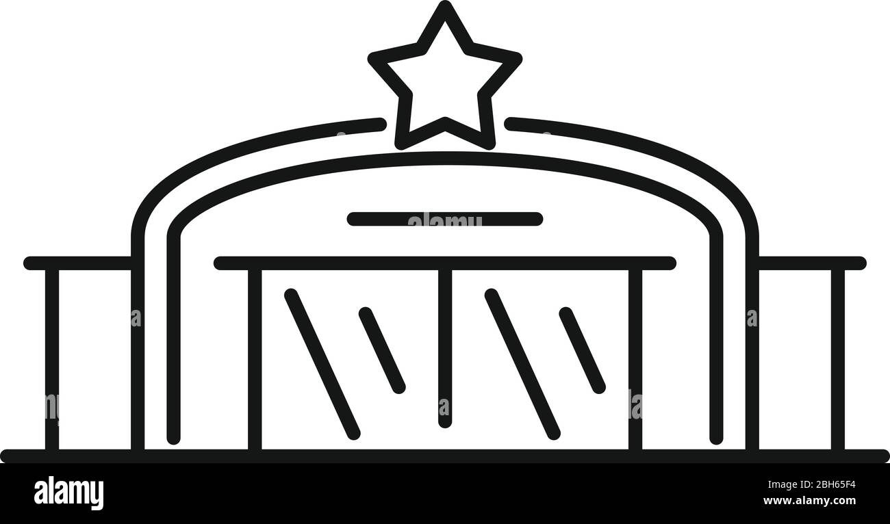Star service garage icon. Outline star service garage vector icon for ...