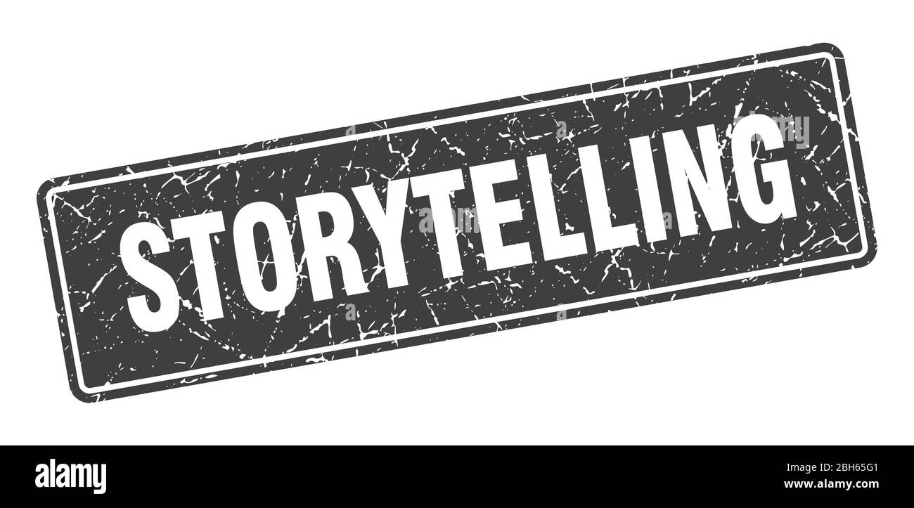 storytelling stamp. storytelling vintage black label. Sign Stock Vector ...