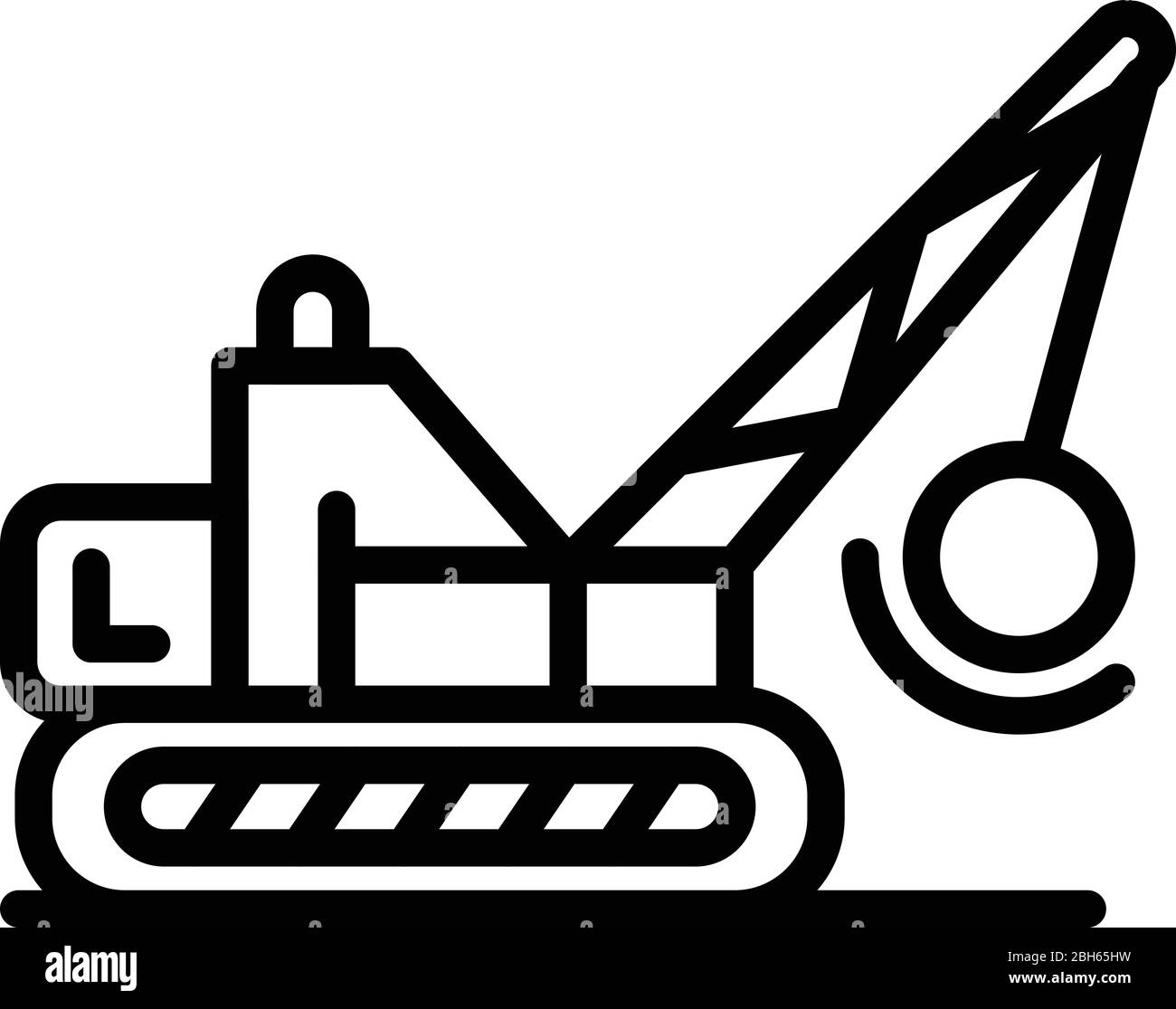 Wrecker excavator icon, outline style Stock Vector Image & Art - Alamy