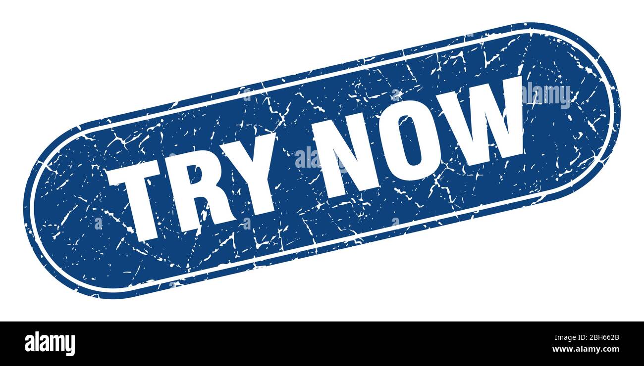 try now sign. try now grunge blue stamp. Label Stock Vector Image & Art ...