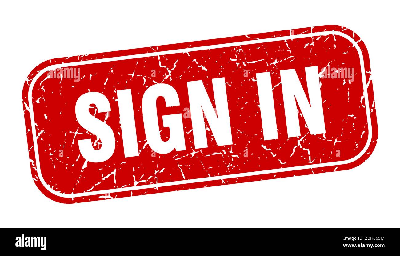 sign in stamp. sign in square grungy red sign Stock Vector Image & Art ...