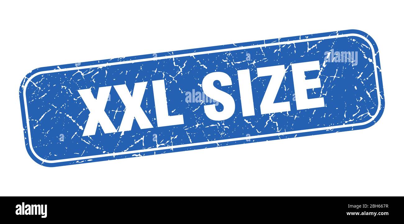 xxl size stamp. xxl size square grungy blue sign Stock Vector Image ...