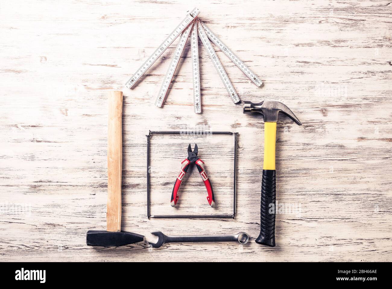 Instruments on wooden table Stock Photo - Alamy
