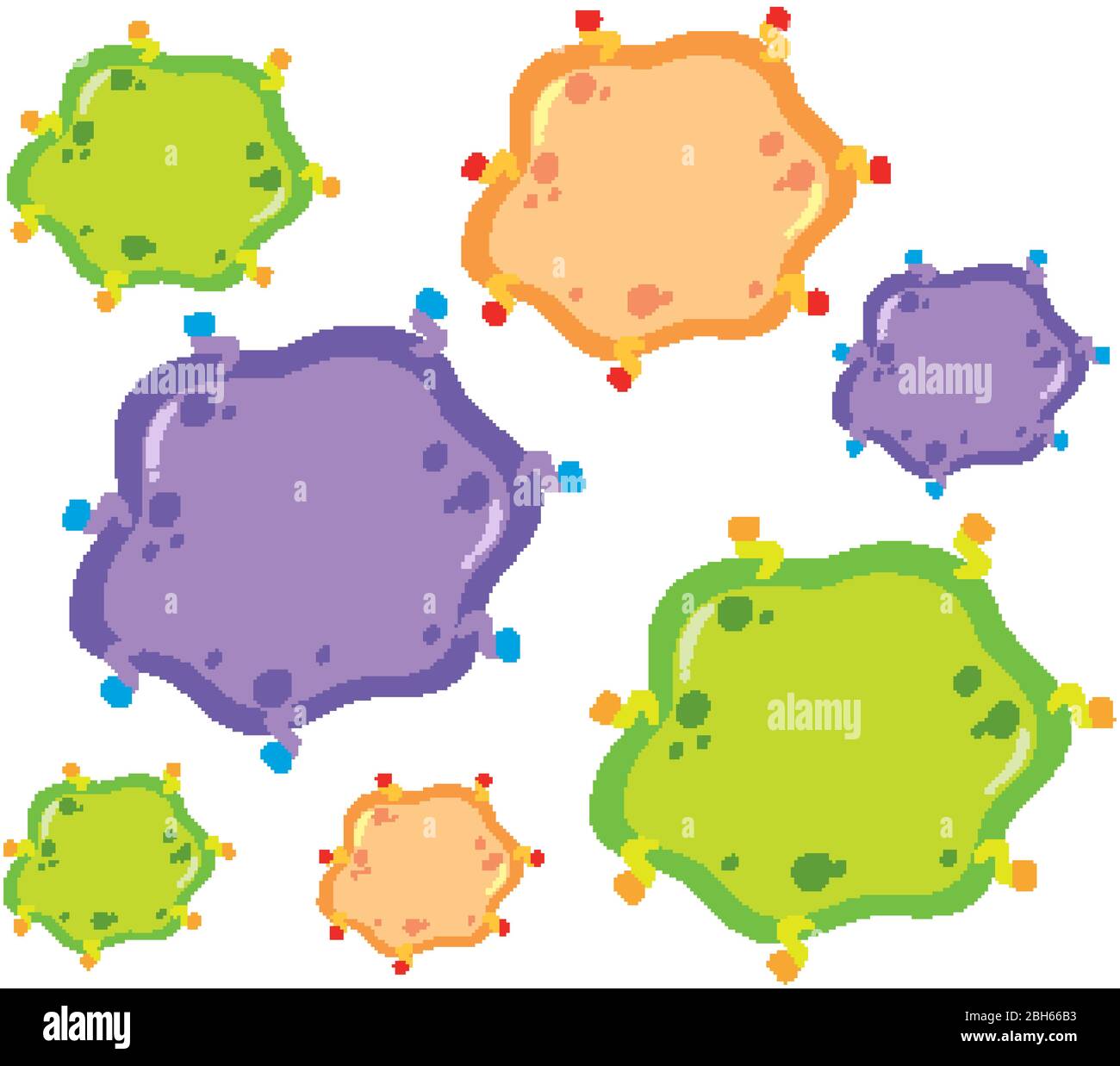 Many virus cells on the wall illustration Stock Vector Image & Art - Alamy