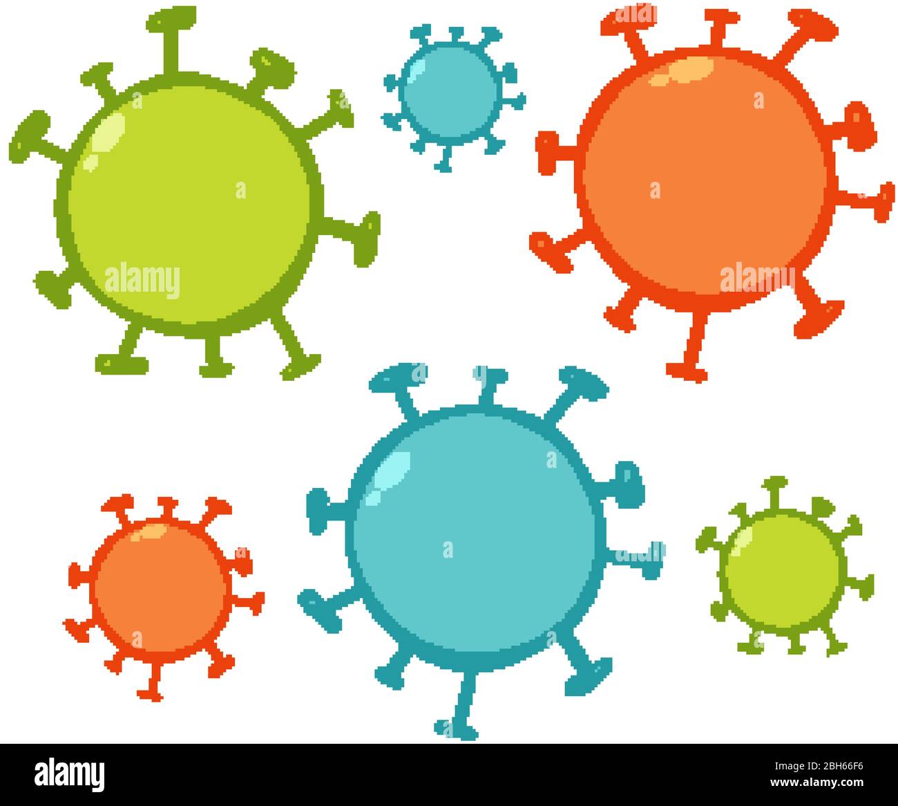 Many virus cells on the wall illustration Stock Vector Image & Art - Alamy
