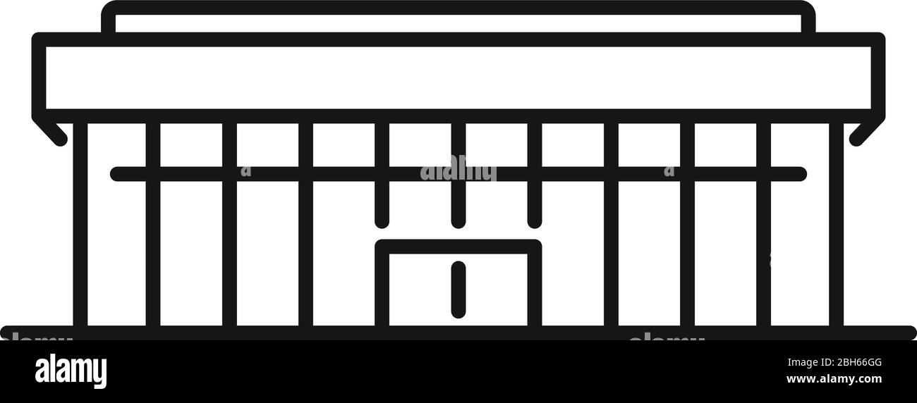 Expo center icon. Outline expo center vector icon for web design ...