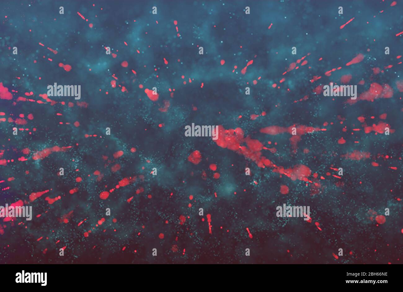 Red Color Spots On A Dark Grungy & Stainy Abstract Background Stock ...