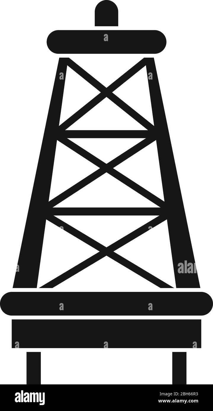 Derrick icon. Simple illustration of derrick vector icon for web design ...