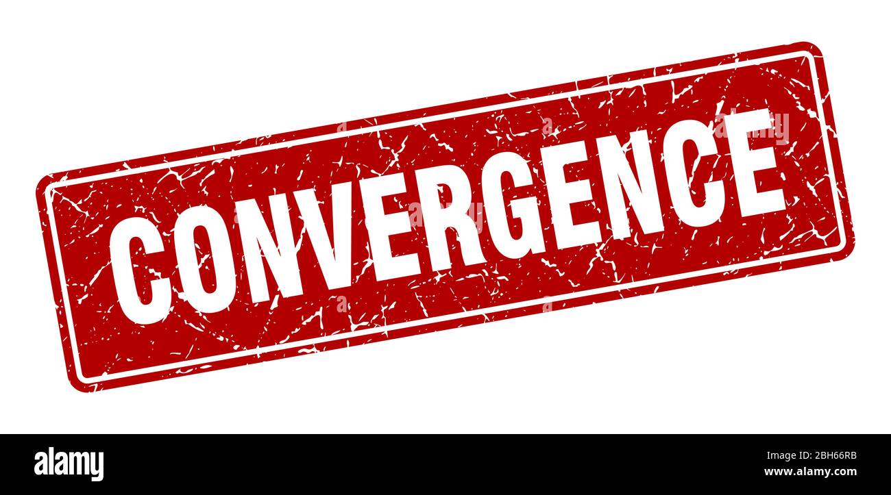 convergence stamp. convergence vintage red label. Sign Stock Vector ...
