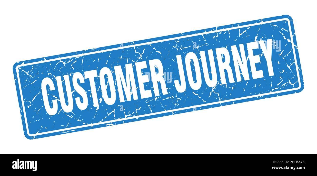 customer journey stamp. customer journey vintage blue label. Sign Stock ...