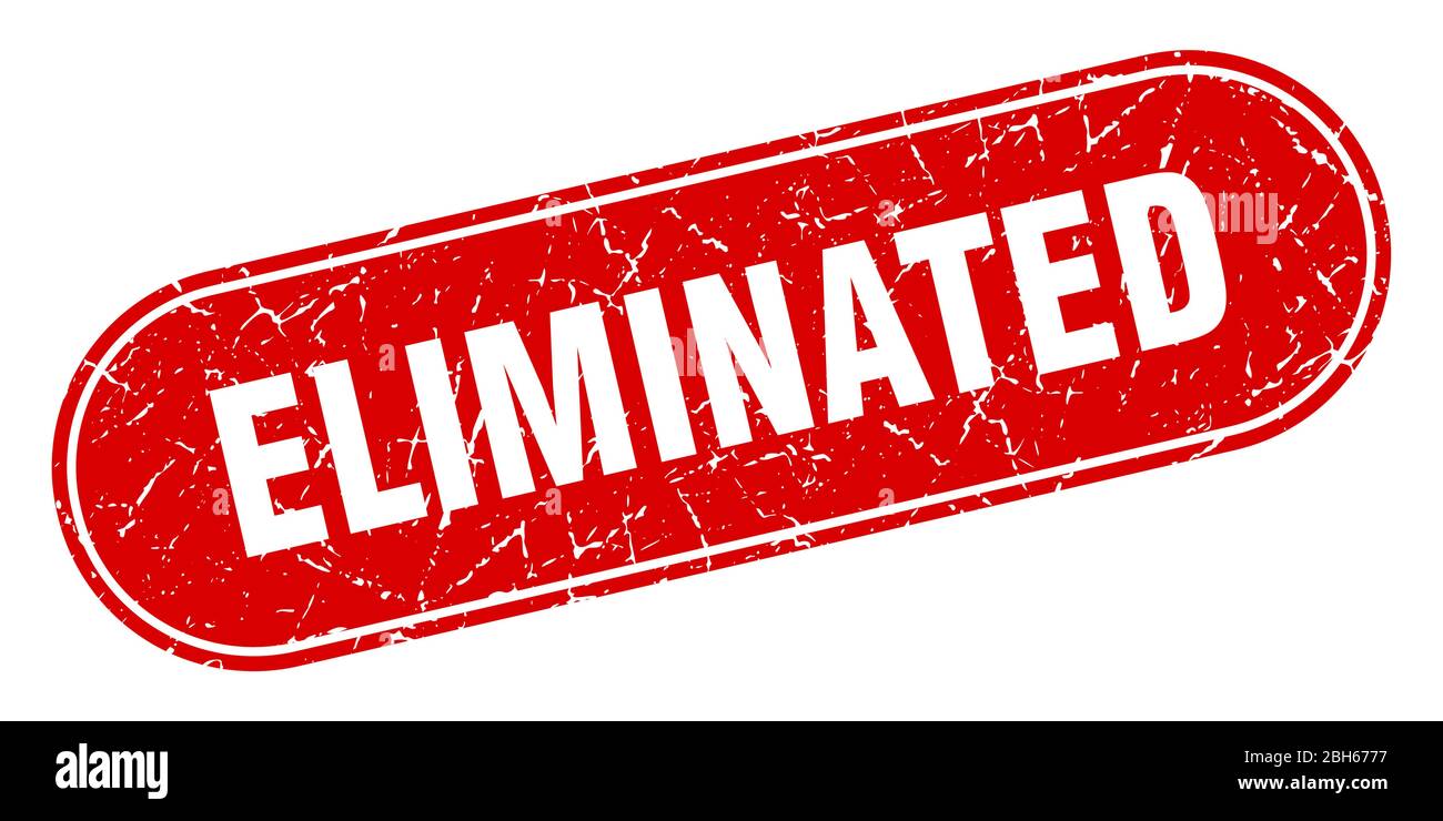 eliminated sign. eliminated grunge red stamp. Label Stock Vector Image ...