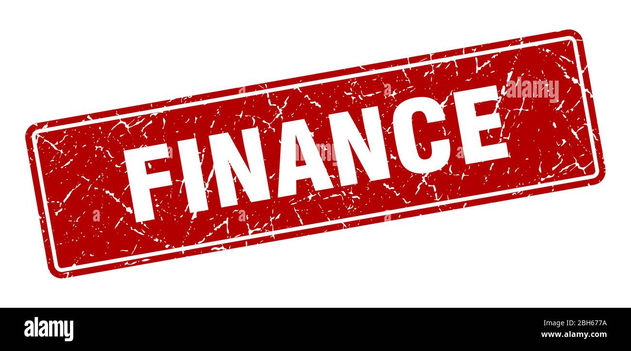 finance stamp. finance vintage red label. Sign Stock Vector Image & Art ...