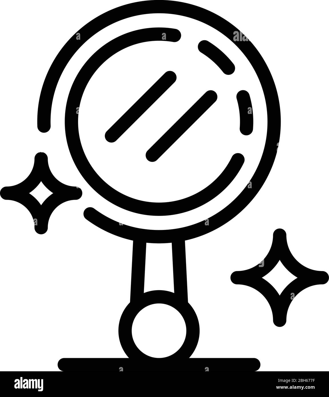 Stylist hand mirror icon, outline style Stock Vector Image & Art - Alamy