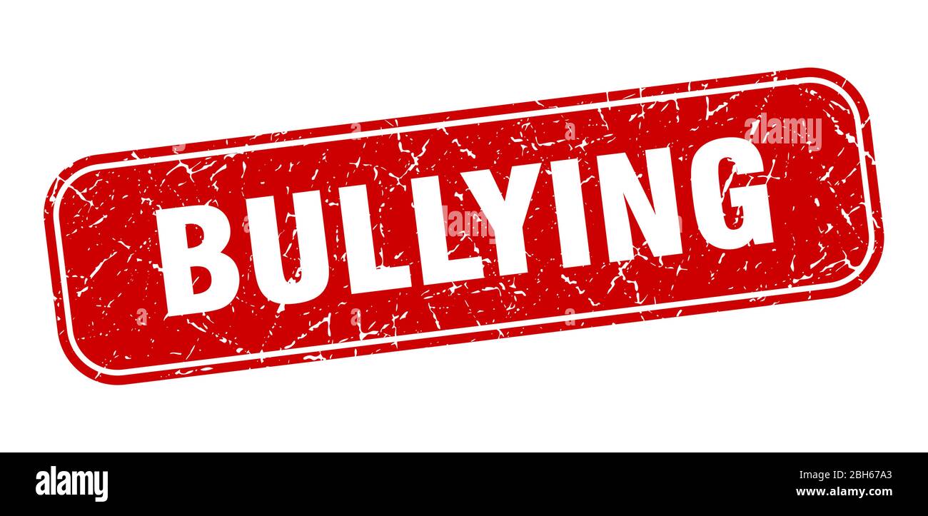 bullying stamp. bullying square grungy red sign Stock Vector Image ...
