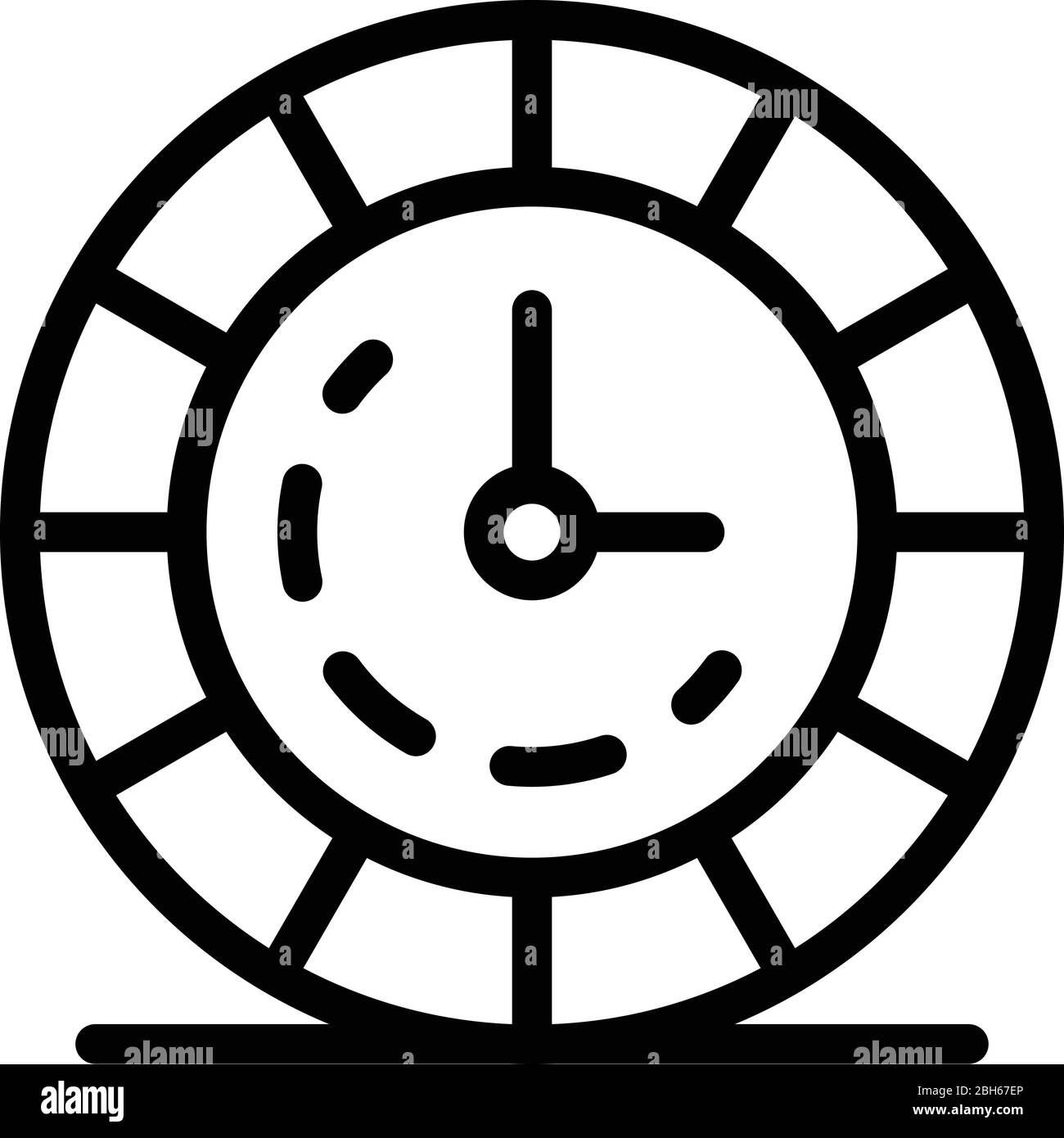 Stylist clock icon, outline style Stock Vector Image & Art - Alamy