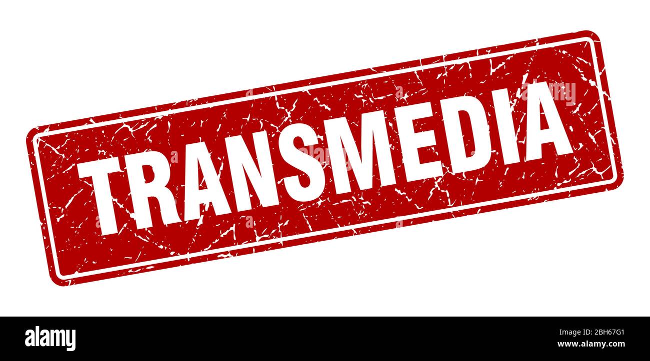 transmedia stamp. transmedia vintage red label. Sign Stock Vector Image ...