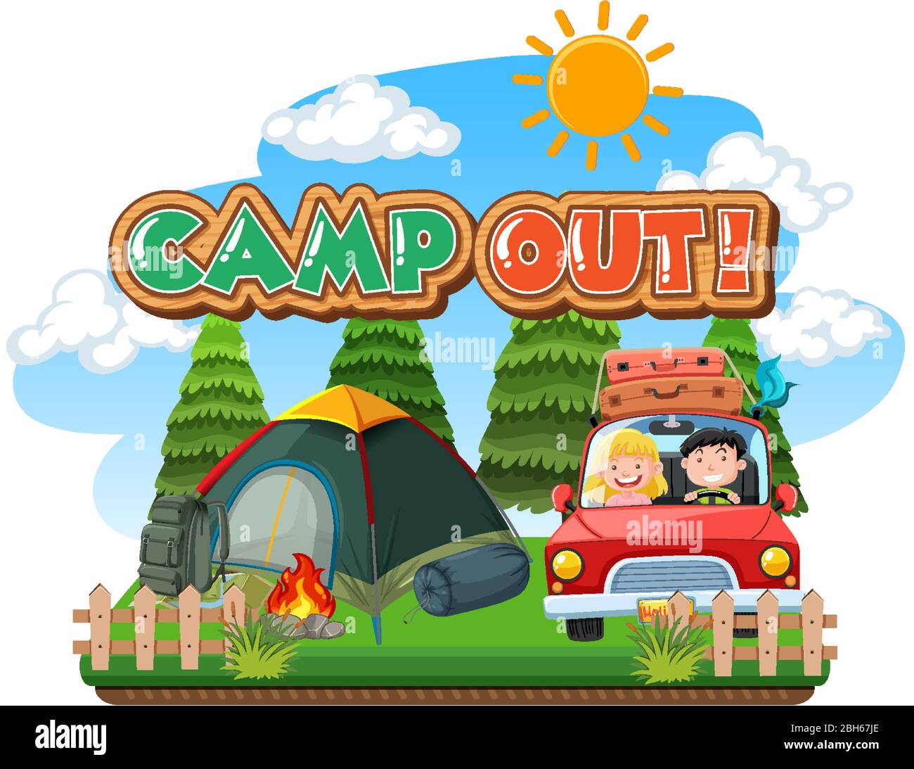 Holiday park signage vector Stock Vector Images - Alamy