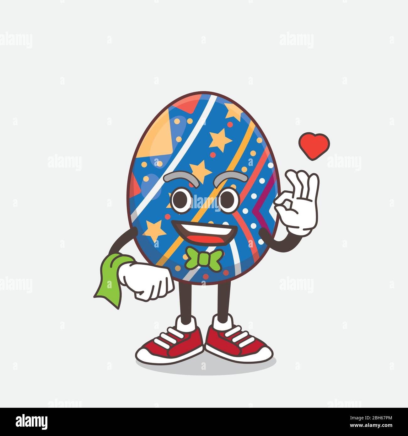 Illustration of Easter Egg Mascot Vector Character with Pose Stock ...