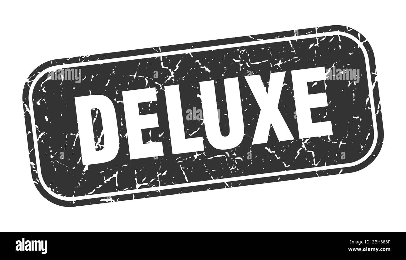 deluxe stamp. deluxe square grungy black sign Stock Vector Image & Art - Alamy