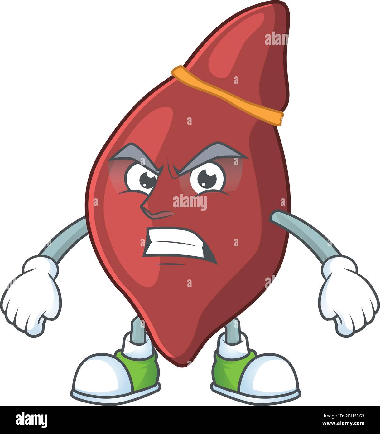 Mascot design style of liver with angry face Stock Vector Image & Art ...