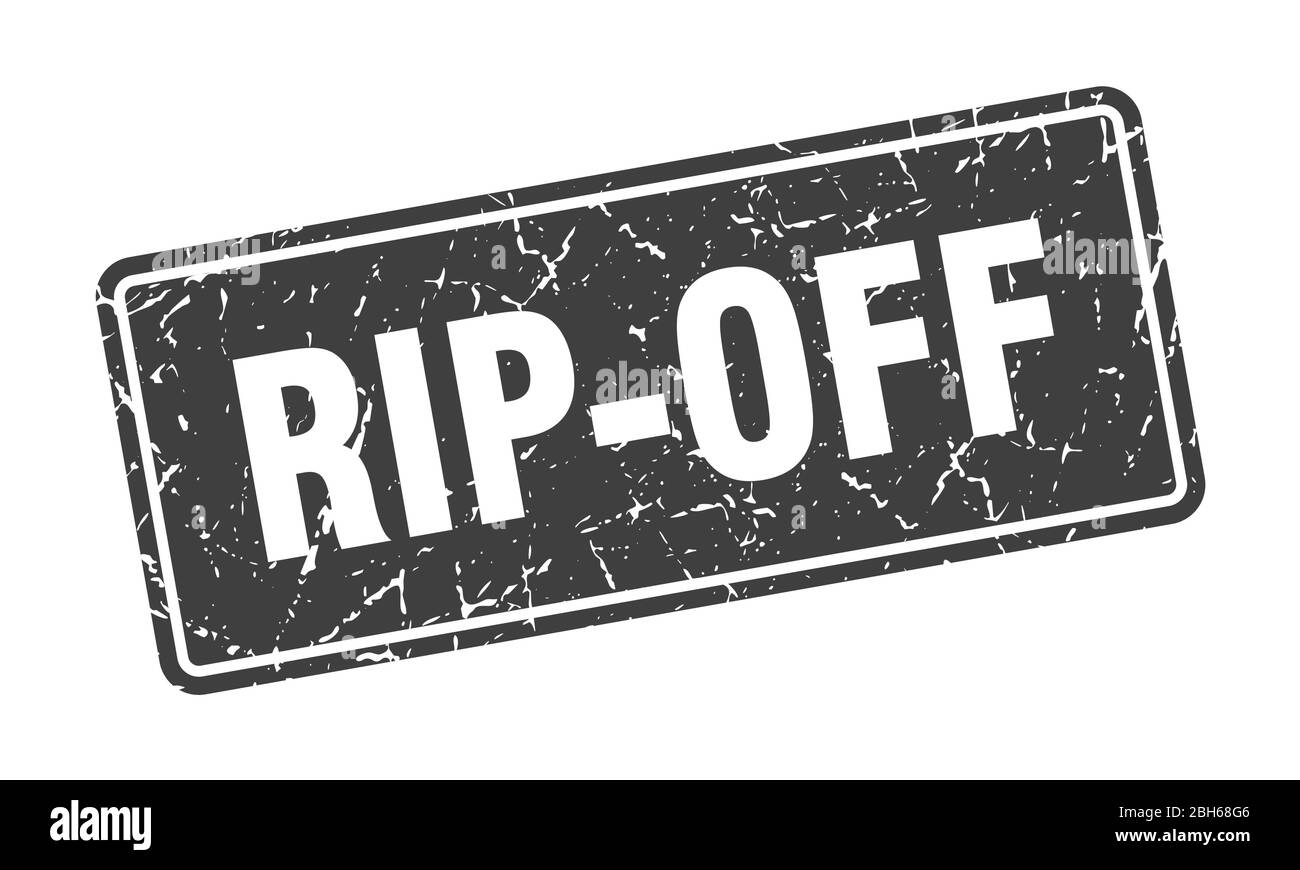 rip-off stamp. rip-off vintage black label. Sign Stock Vector Image ...