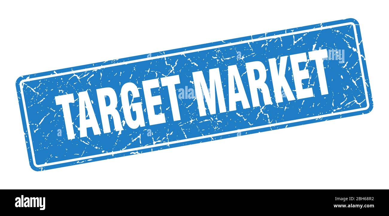 target market stamp. target market vintage blue label. Sign Stock ...