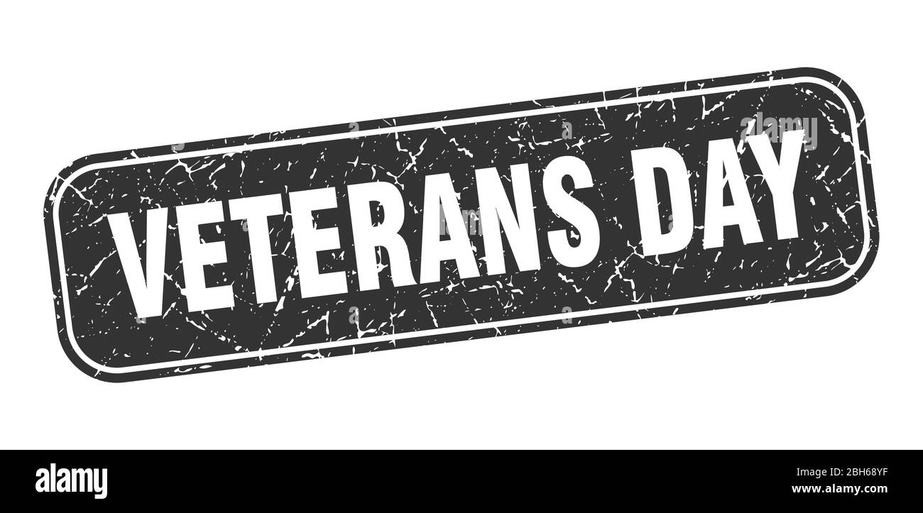 veterans day stamp. veterans day square grungy black sign Stock Vector ...