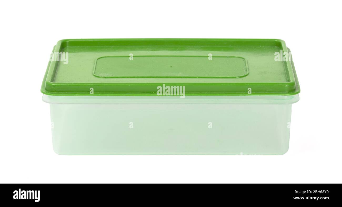 Transparent plastic container isolated on a white background - Capacity ...