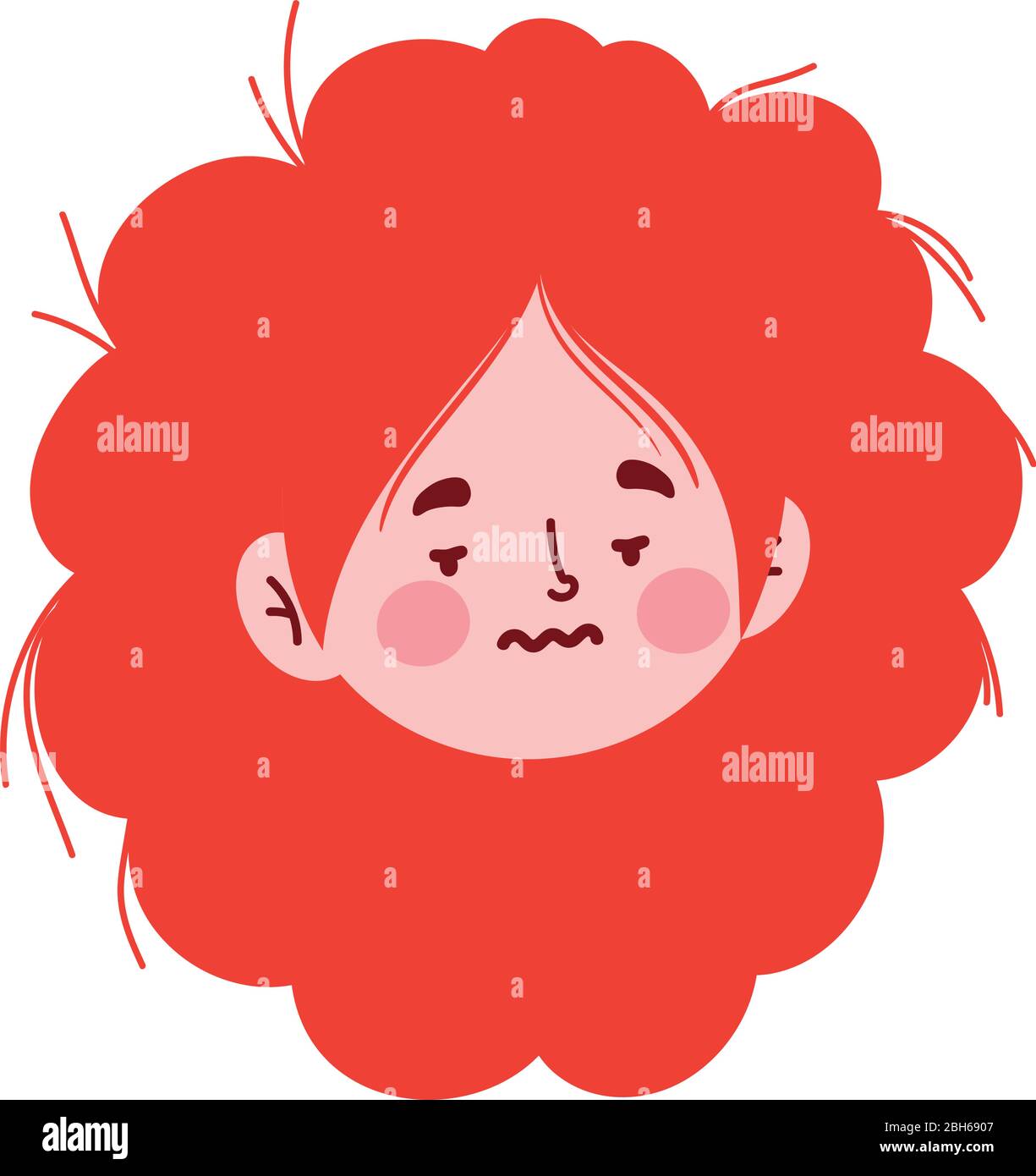 Sick woman with fatigue cold fever design of Covid 19 epidemic disease ...