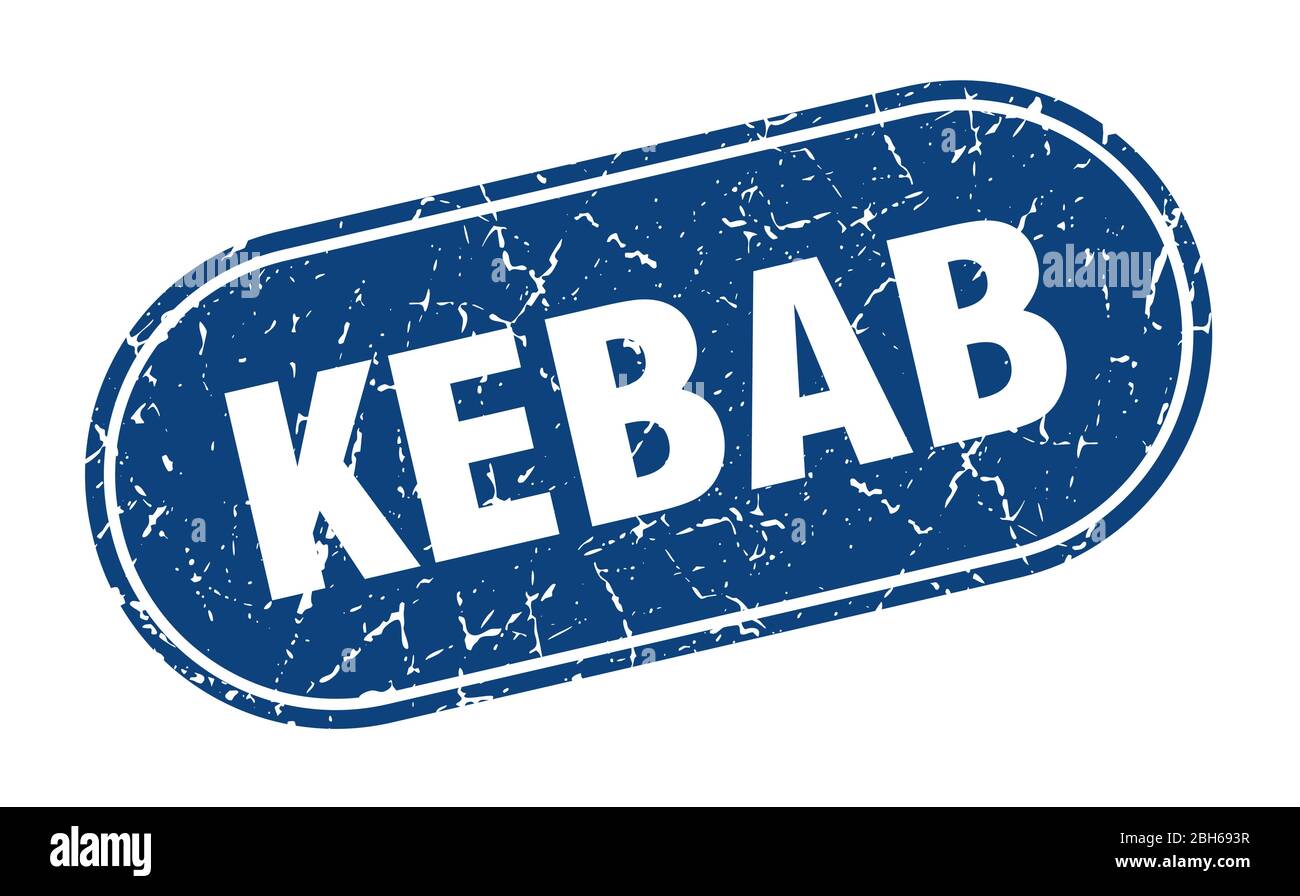 kebab sign. kebab grunge blue stamp. Label Stock Vector Image & Art - Alamy