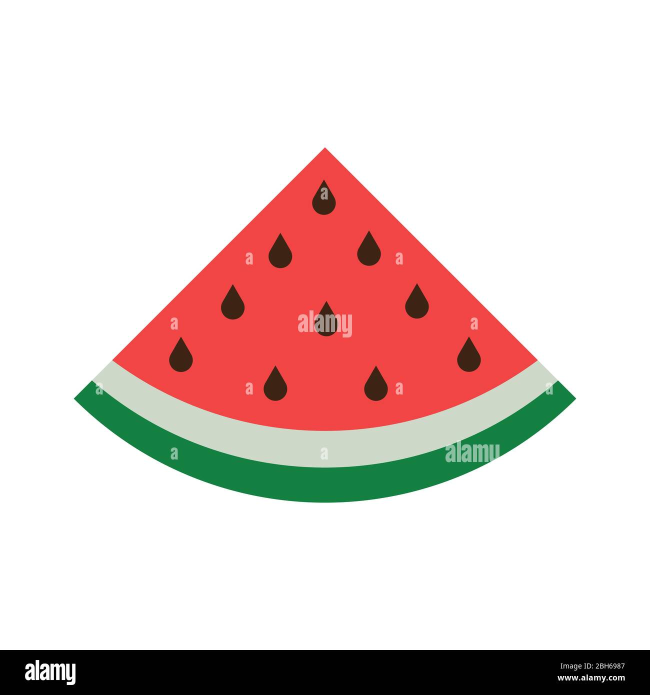 Slice of Watermelon sign, flat design vector Stock Vector Image & Art ...