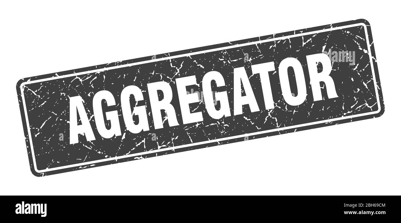 aggregator stamp. aggregator vintage black label. Sign Stock Vector ...
