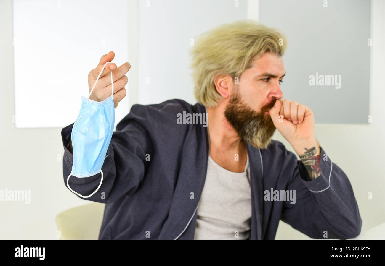coronavirus pandemic outbreak. Doctor breathing respiratory mask ...