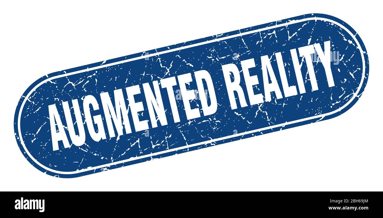 augmented reality sign. augmented reality grunge blue stamp. Label ...