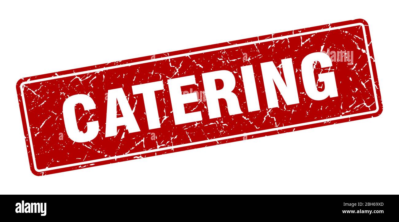 catering stamp. catering vintage red label. Sign Stock Vector Image ...