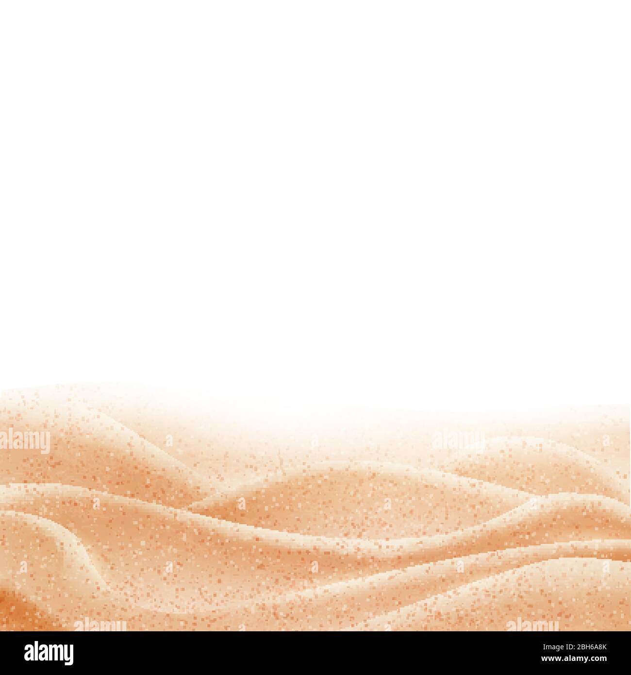 Sand dunes isolated on white background. Vector illustration Stock ...